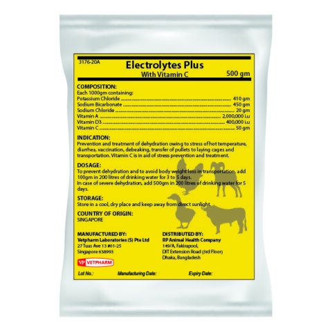 ELECTROLYTES PLUS WITH VITAMIN C | Vetpham Laboratories(S) Pte Ltd